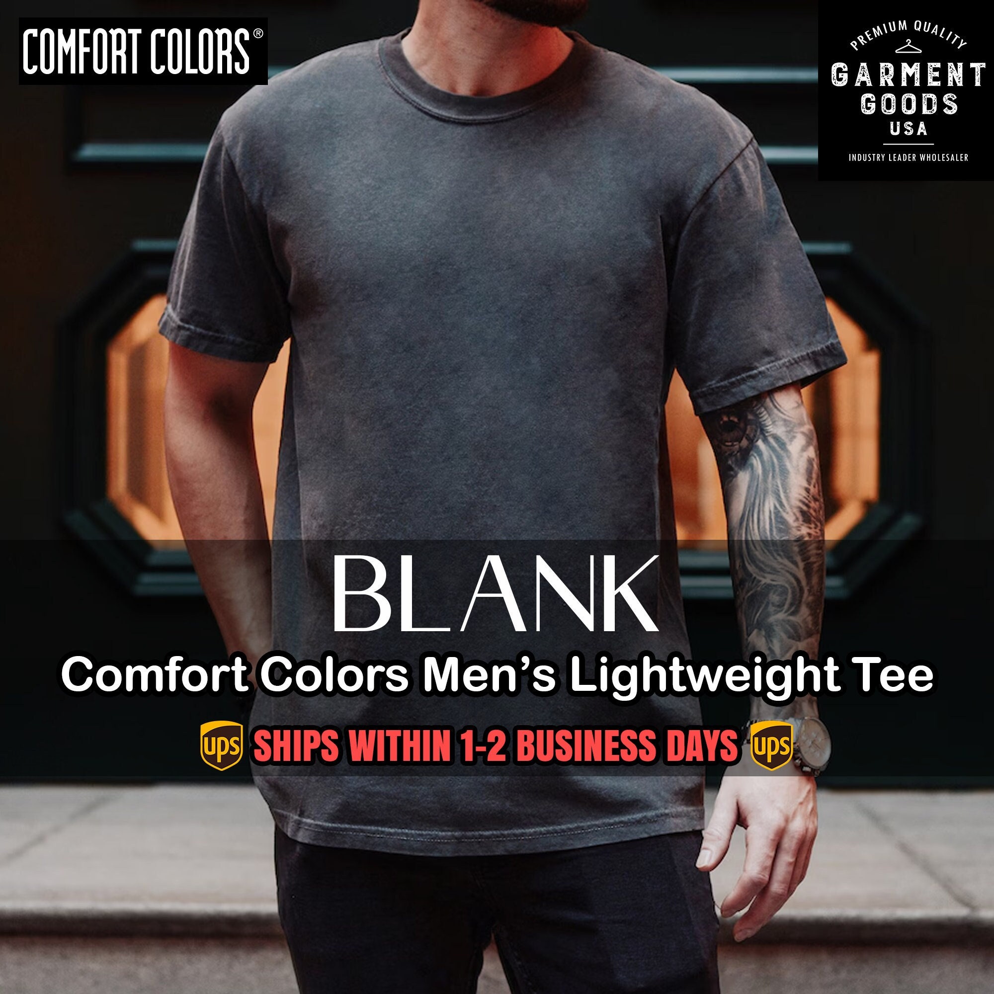 Comfort Colors Blank Shirts for Men, Trendy Color Washed T-shirts ...