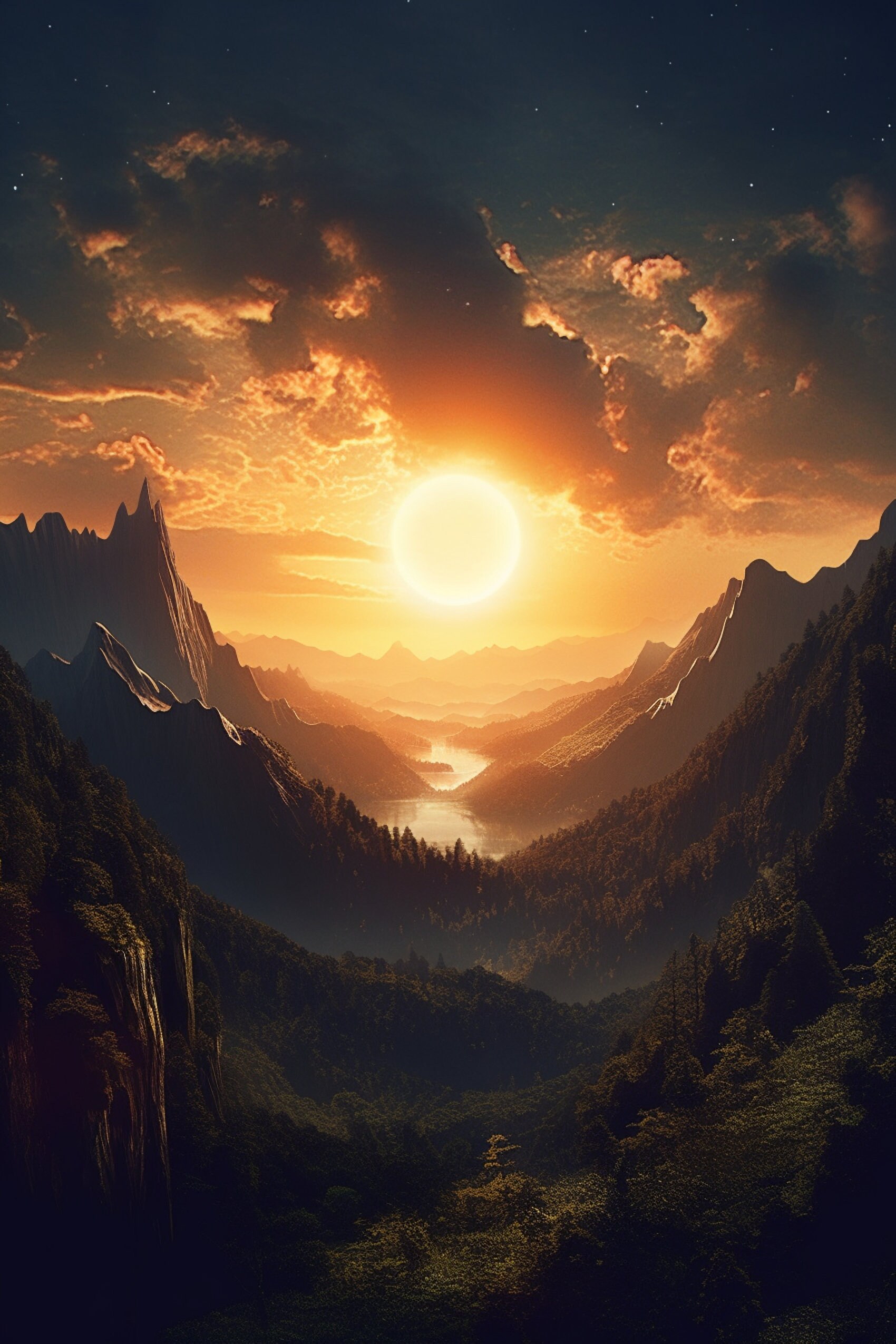 Solar Eclipse Forest - Etsy
