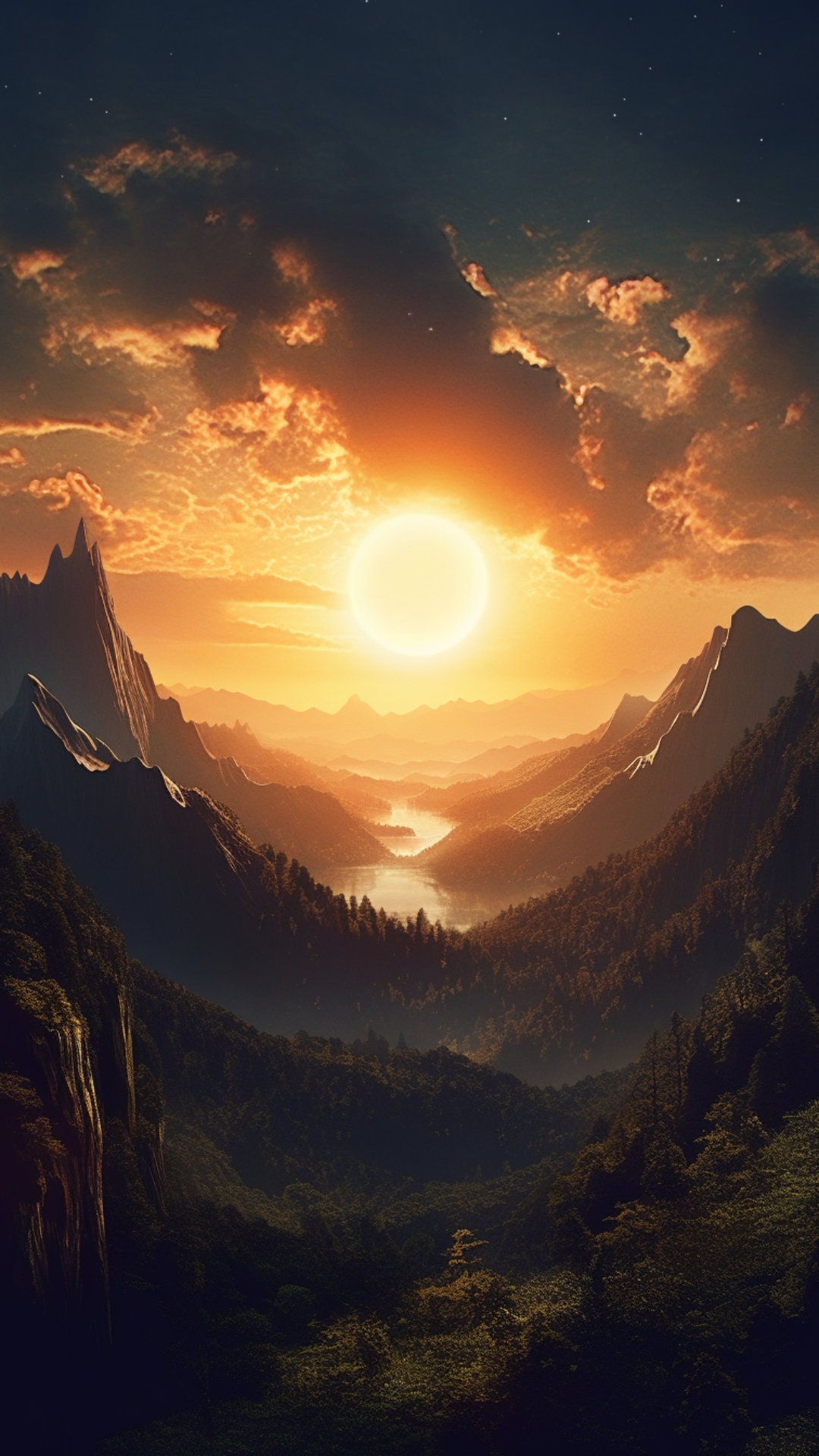 Solar Eclipse Forest - Etsy