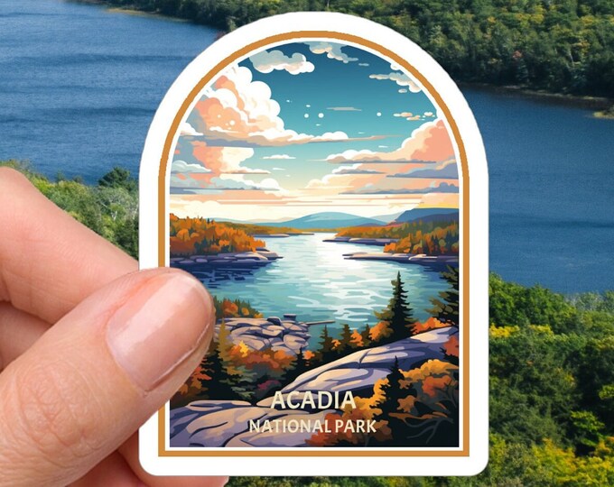 Acadia National Park Vinyl Sticker - Etsy