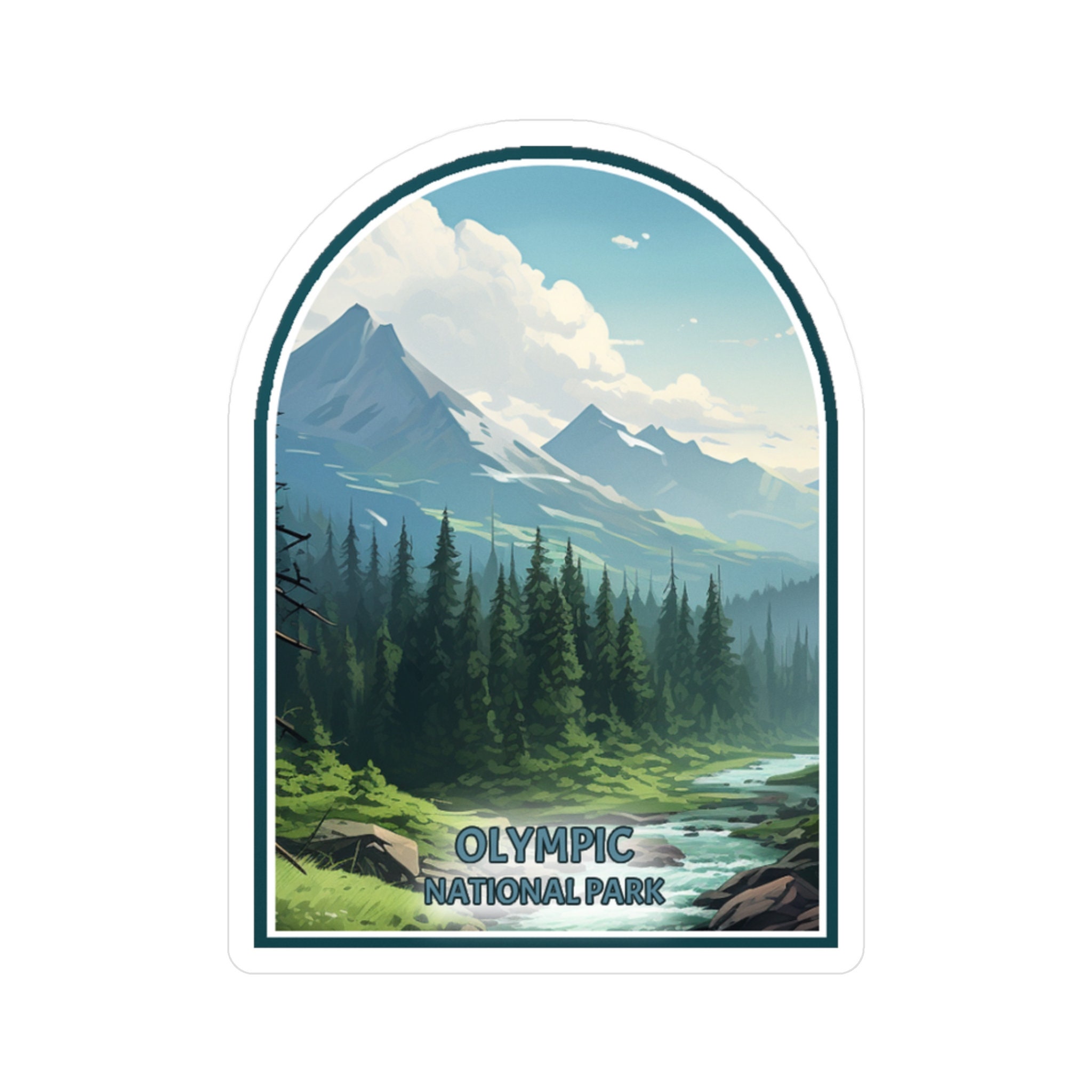 Olympic National Park Sticker, Waterproof Vinyl Sticker, National Park ...
