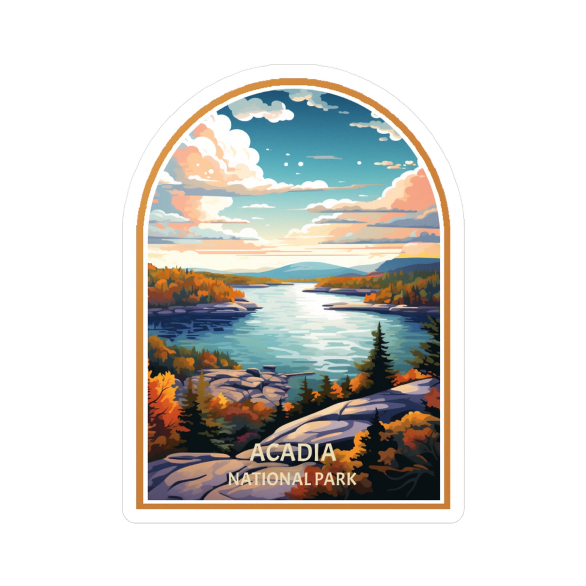 Acadia National Park Sticker, Waterproof Vinyl Sticker, National Park ...