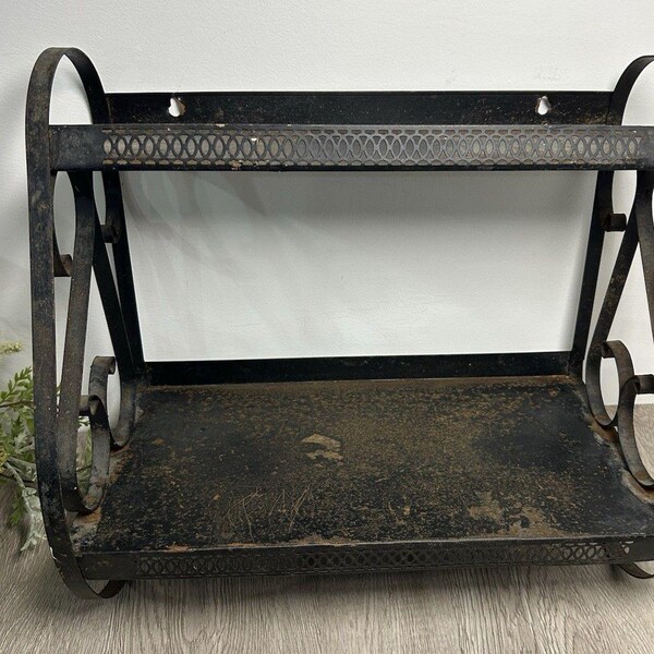 Vintage Metal Shelf - Etsy