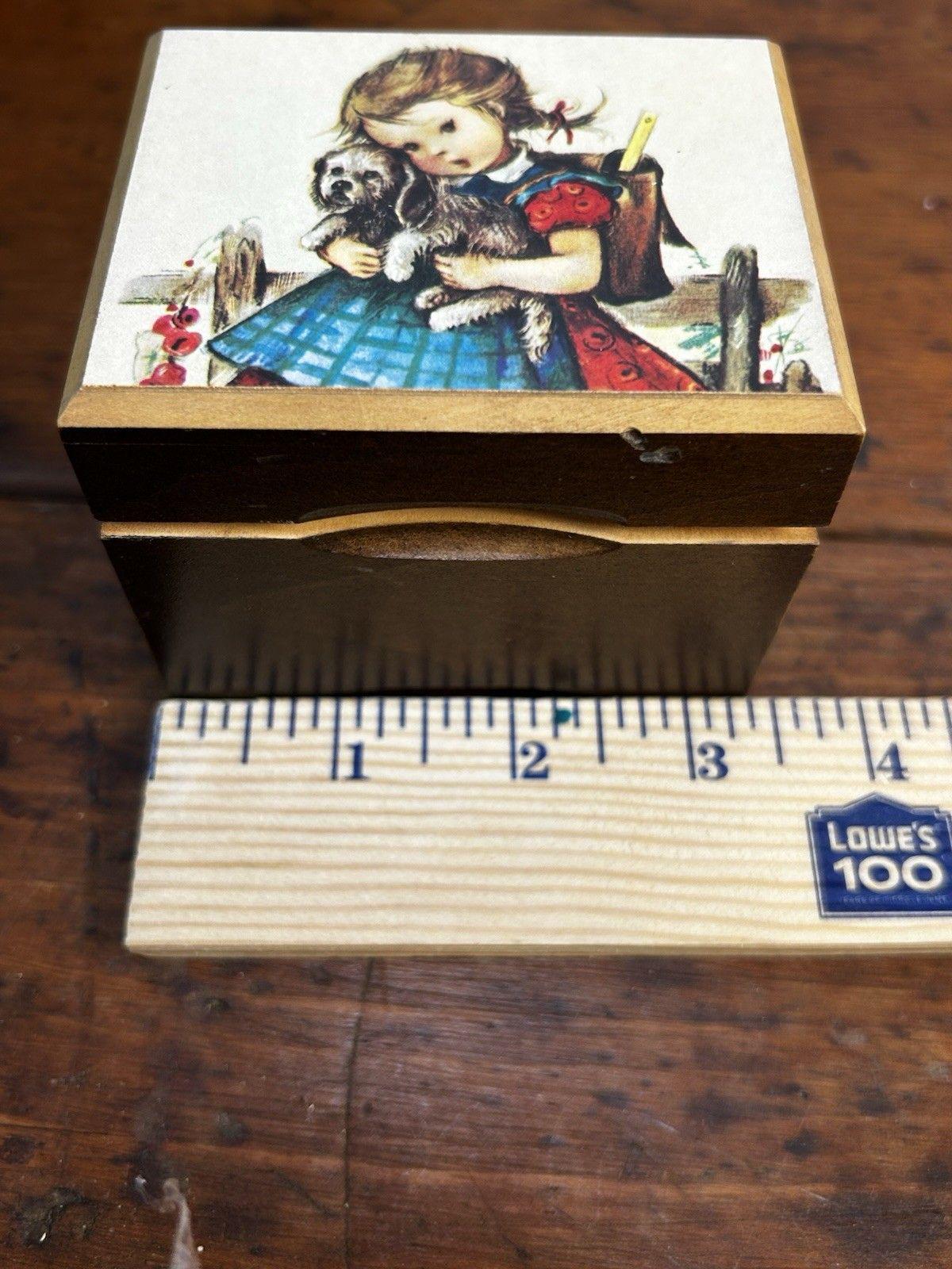 Vintage Cuendet Swiss Musical Movement Music Box Little Girl & Dog 7207 ...