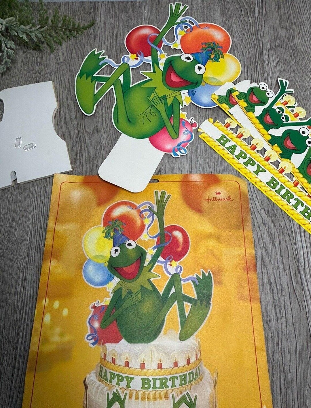 Vintage 80's Kermit the Frog Paper Birthday Centerpiece Jim Henson ...