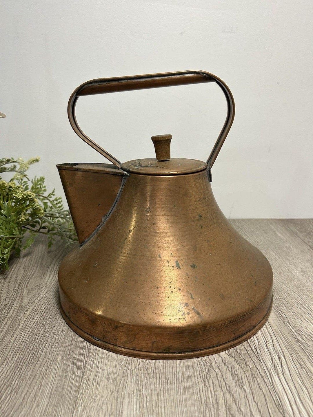 Vintage Copper Teapot Sailing Ship Captains Tea Kettle Coffee Pot Made ...