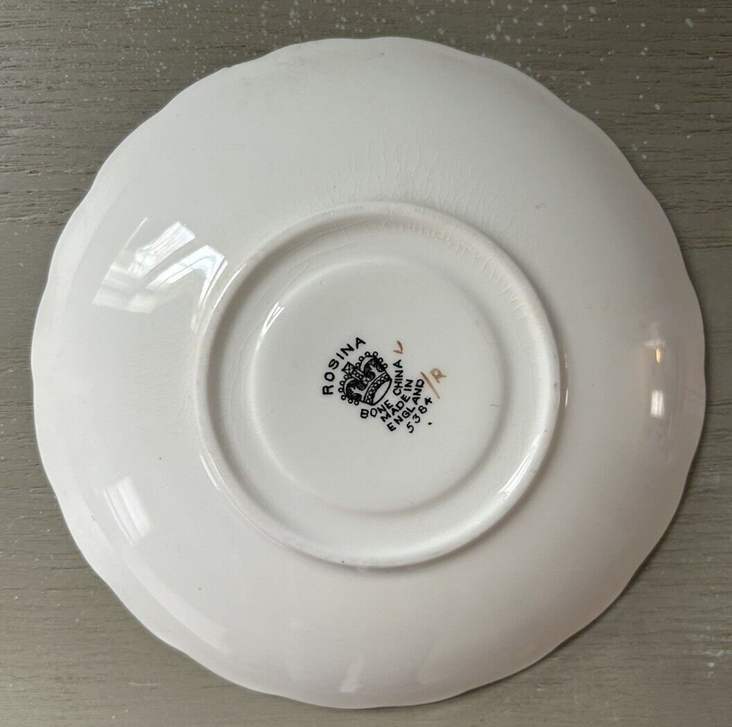 VTG Rosina 5384 Black White Bold Colors Bone China Teacup & Saucer ...