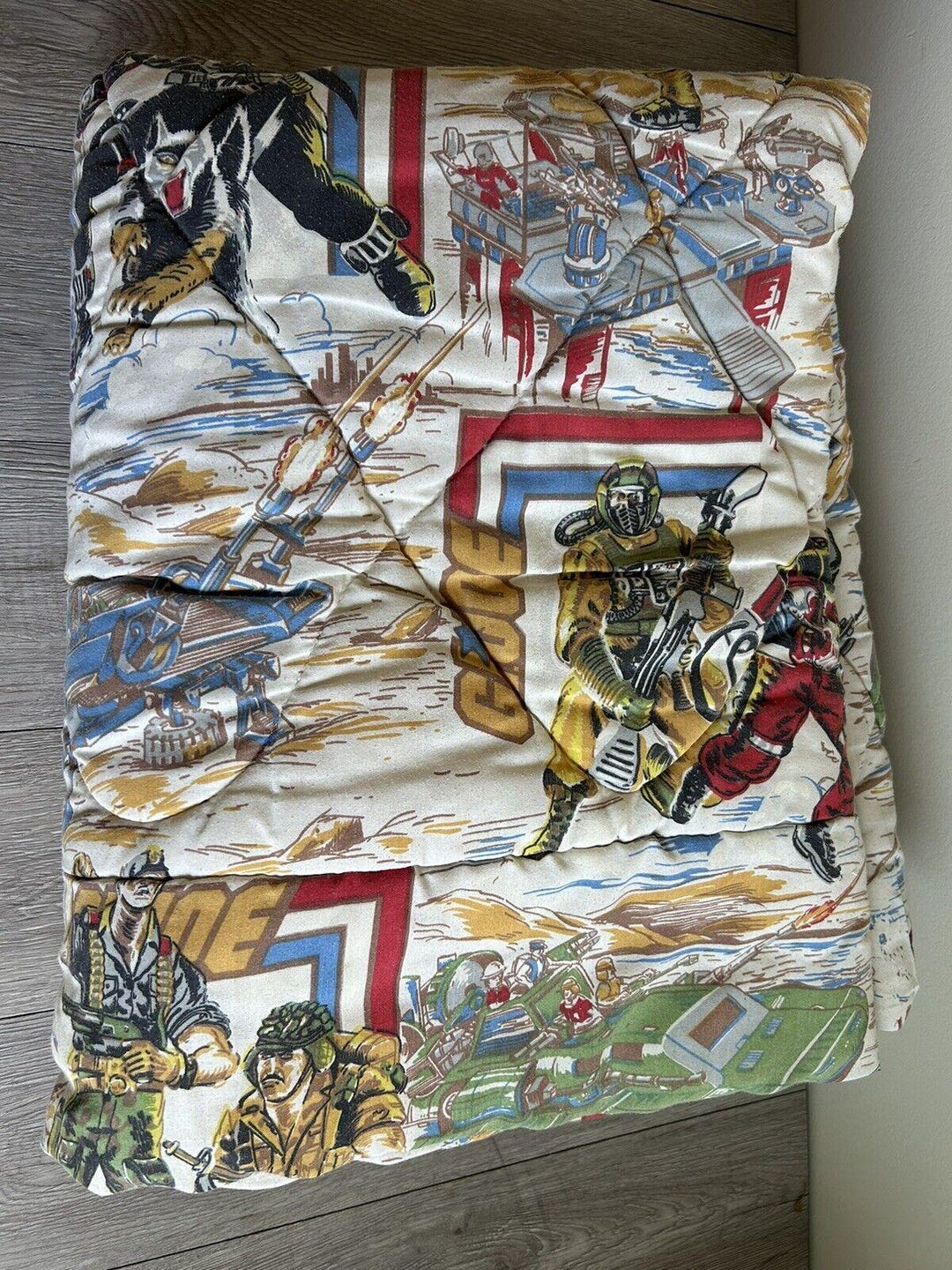 Vintage GI Joe 1980s Twin Comforter Bed Spread Bedspread Bedding 1985 ...