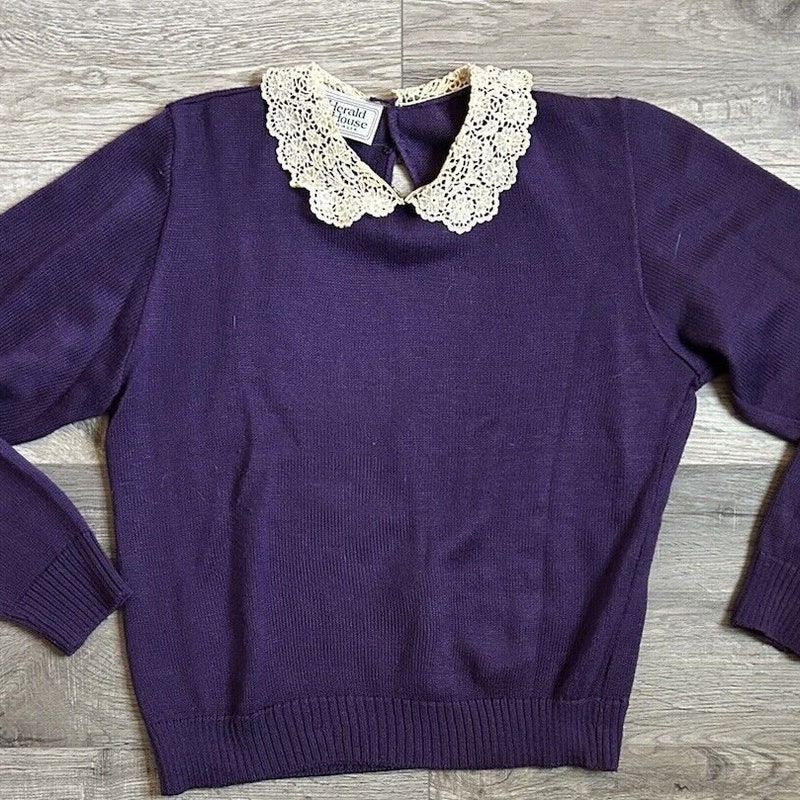 Sweater With Collar - Etsy