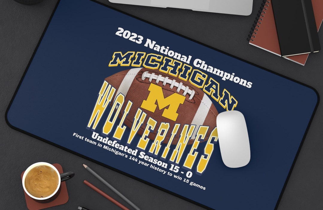 Winners Michigan Wolverines National Champs Desk Mat, Gift for Student ...