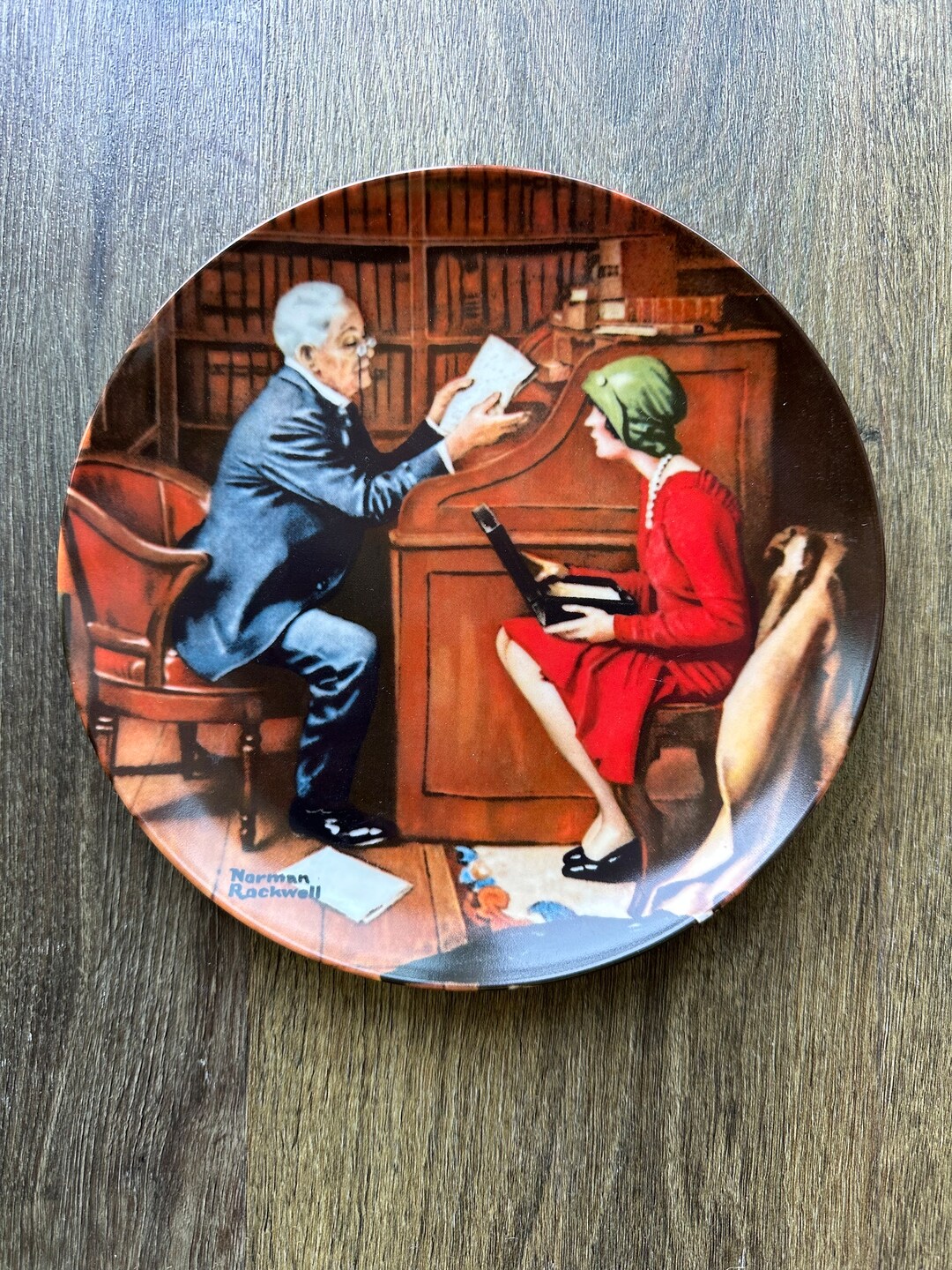 Vintage Norman Rockwell “the Professor” by Knowles, Plate #19527M - Etsy