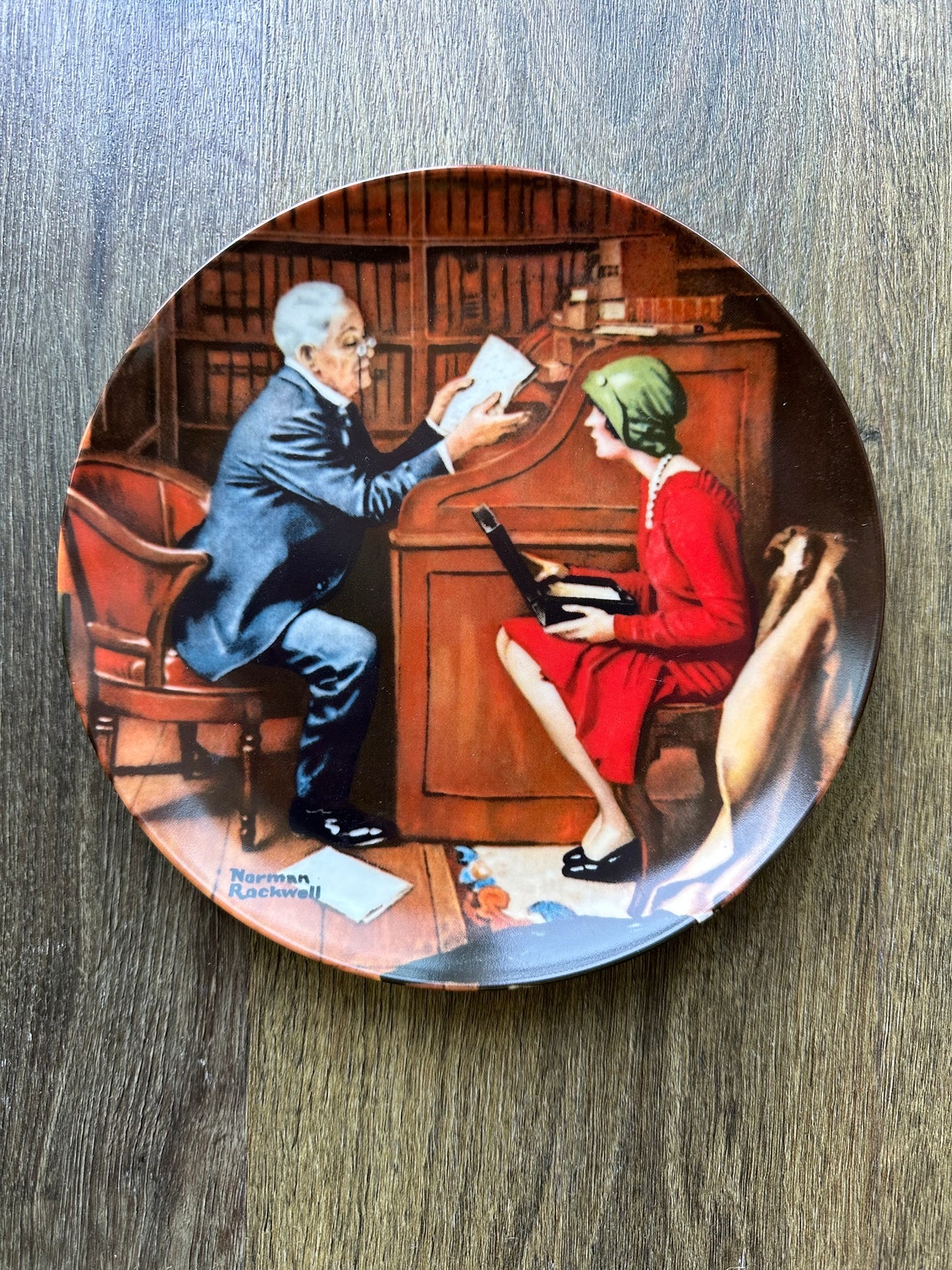 Vintage Norman Rockwell “the Professor” by Knowles, Plate #19527M - Etsy