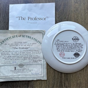 Vintage Norman Rockwell “the Professor” by Knowles, Plate #19527M - Etsy