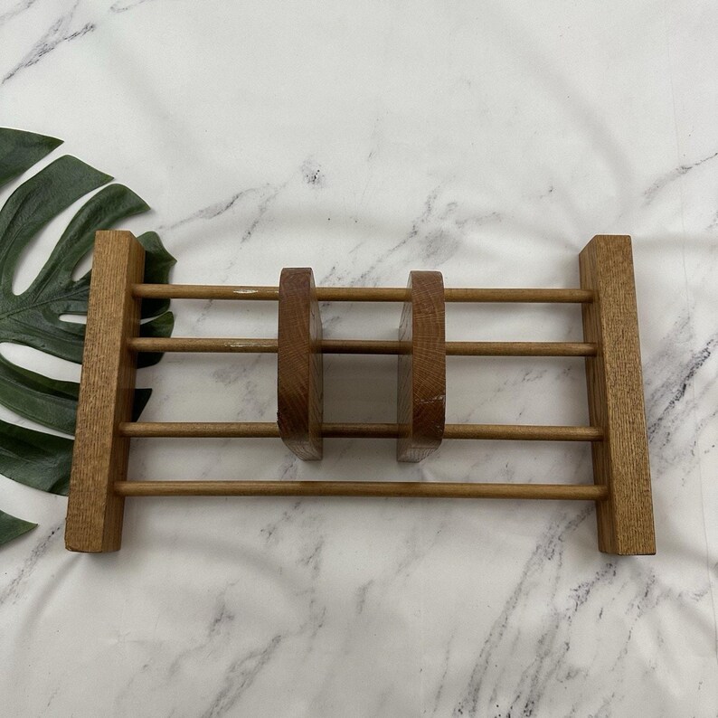 Vintage Solid Wood Sliding Book Rack Shelf Display Bookends Decor - Etsy