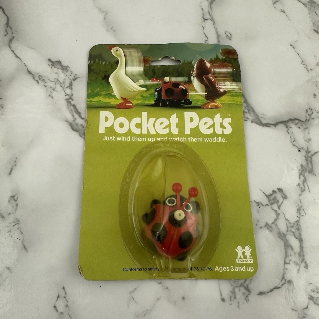 Tomy Pocket Pets Vintage Wind up Toy Ladybug Insect New Sealed Bug 80s ...