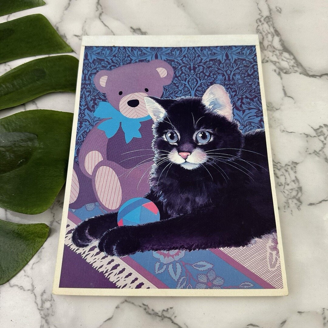 Sophisticats Vintage 90s Notepad Cat Print Lined Stationery 30 Sheets ...