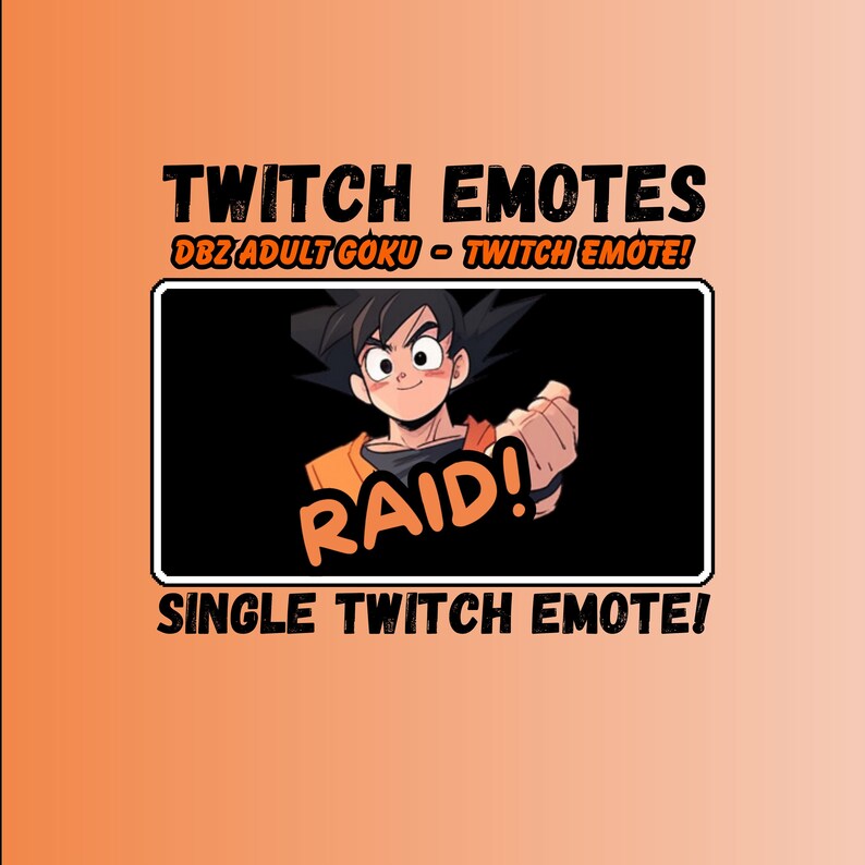 Goku DBZ DB Dragon RAID Twitch Emote, Discord Emotes, Twitch Sub Emotes ...