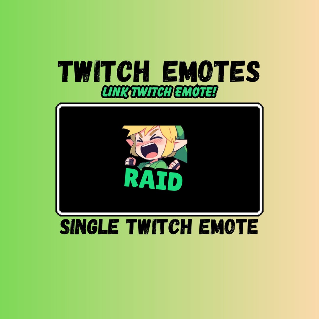 Emoticono de Twitch RAID de enlace único, emotes de streamer, emotes ...