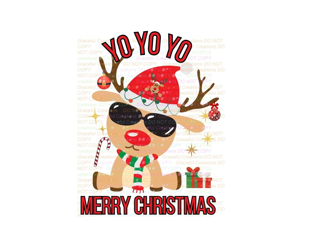 Christmas Reindeer Cute Kids Digital - Etsy