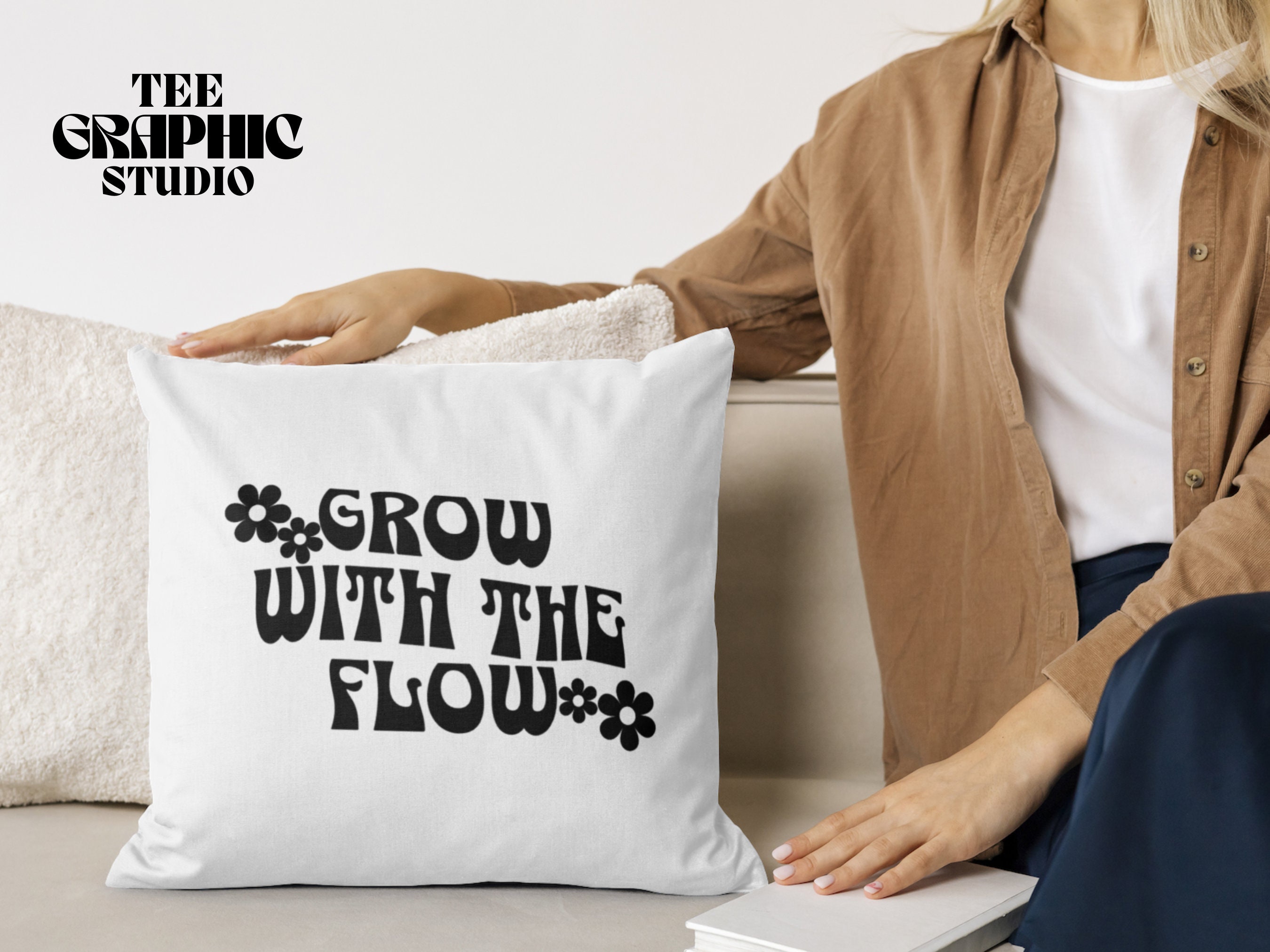 Grow With the Flow SVG PNG File, SVG Cutting File, Inspiring Quote Svg ...