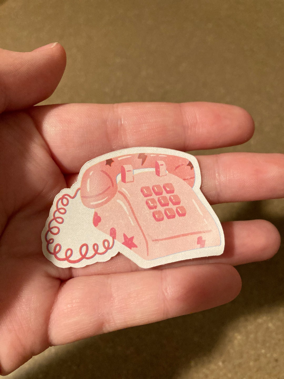 Preppy Pink Phone Sticker - Etsy