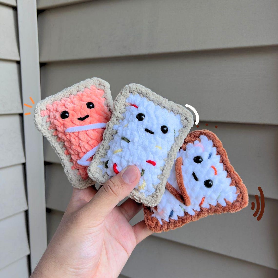 Toaster Pastry Crochet Pattern: 3-in-1 Poptart Plushie Pattern (PDF ...