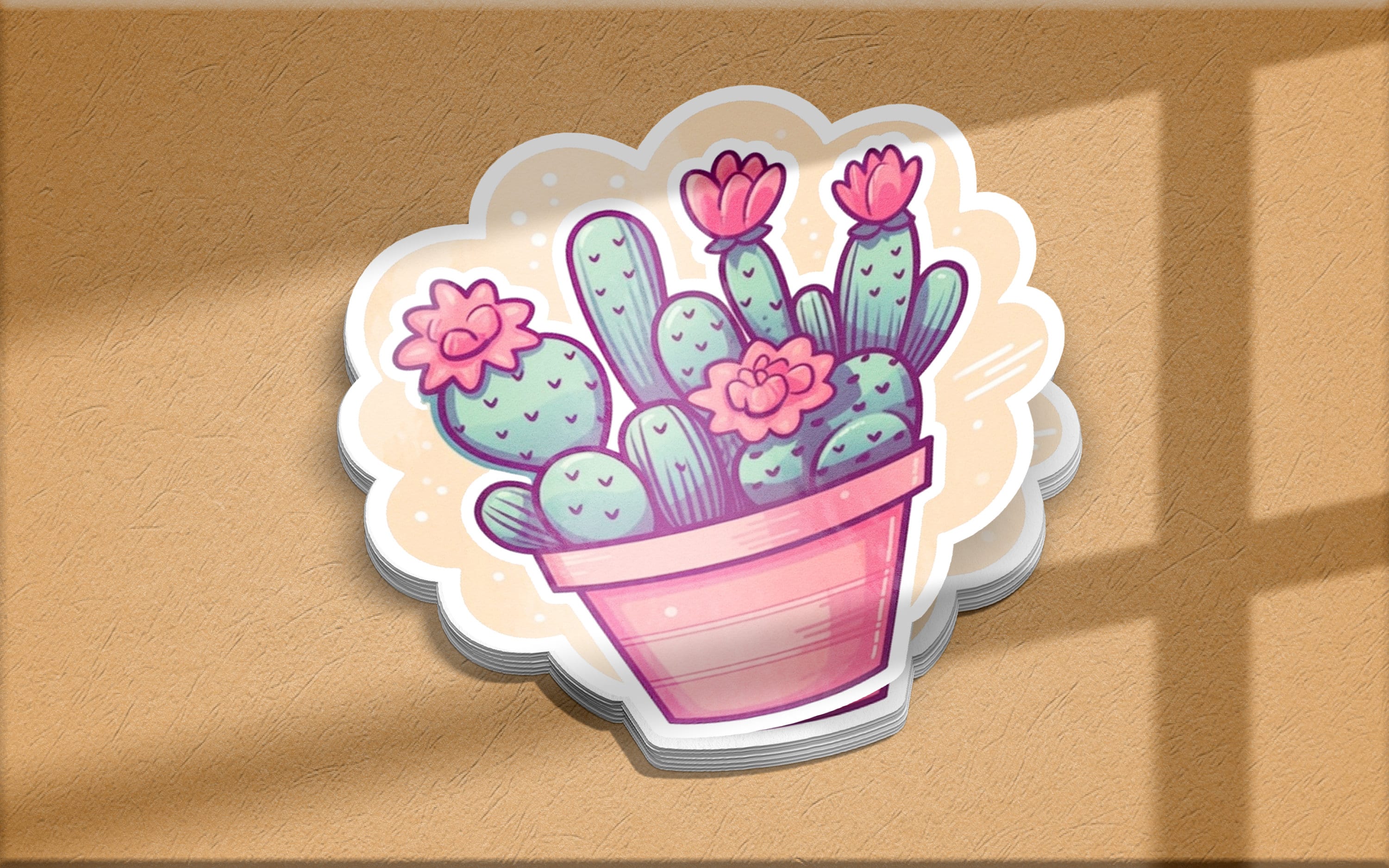 Cactus Sticker Cute Cactus Fun Sticker Design Gift Party - Etsy