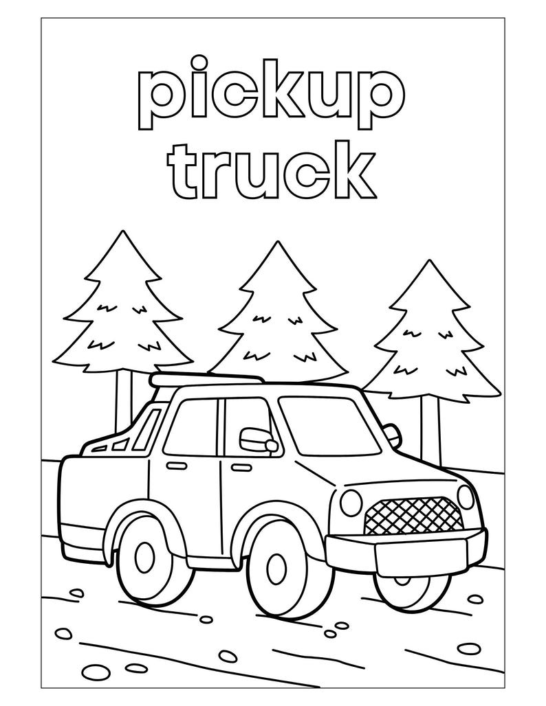 Zoom Into Fun: Digital Coloring Pages of Vehicle Transport for Kids ...