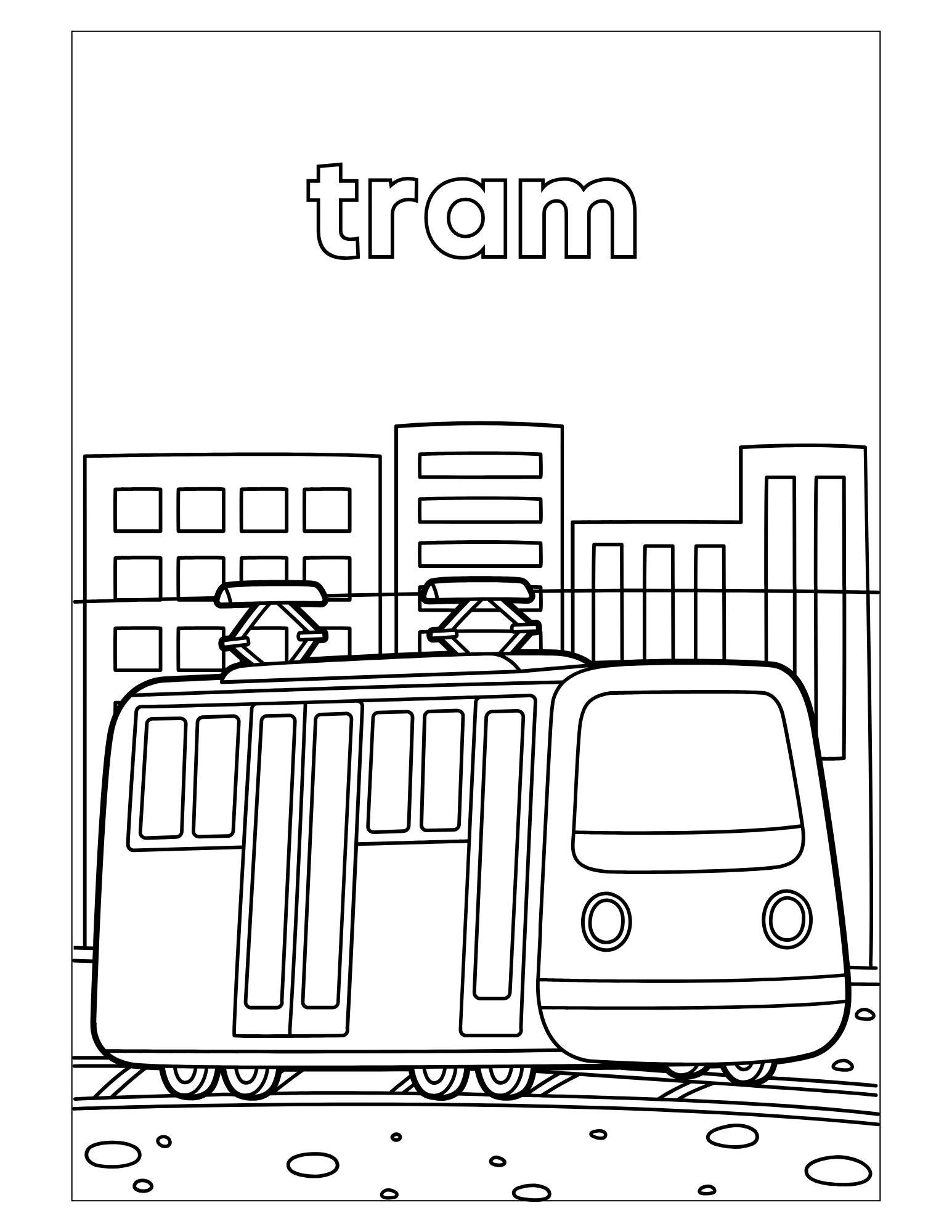 Zoom Into Fun: Digital Coloring Pages of Vehicle Transport for Kids ...