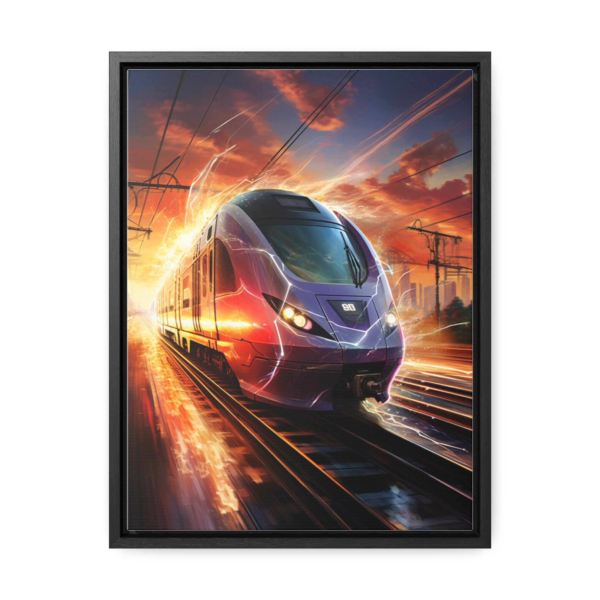 Speeding Commuter Train Art Prin - Etsy