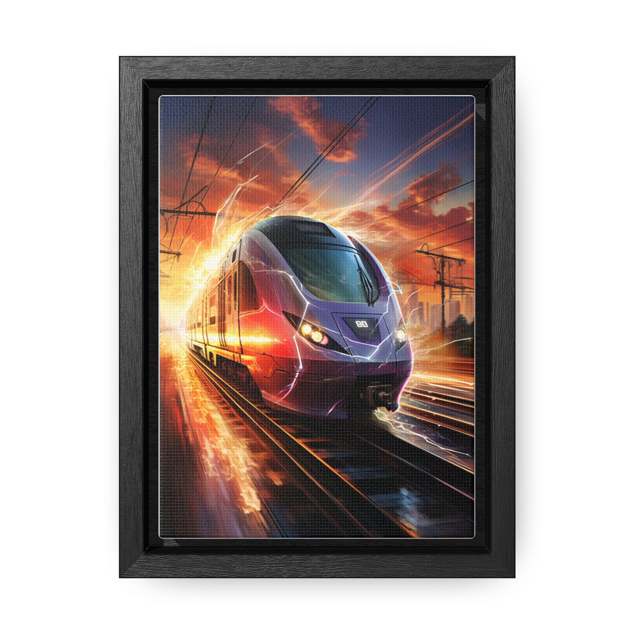 Speeding Commuter Train Art Prin - Etsy