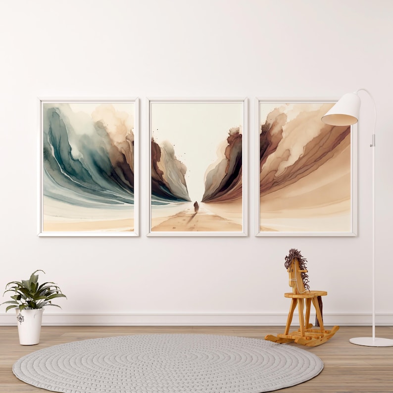 Moses Red Sea Triptych | Christian Bible Wall Art Set - Etsy