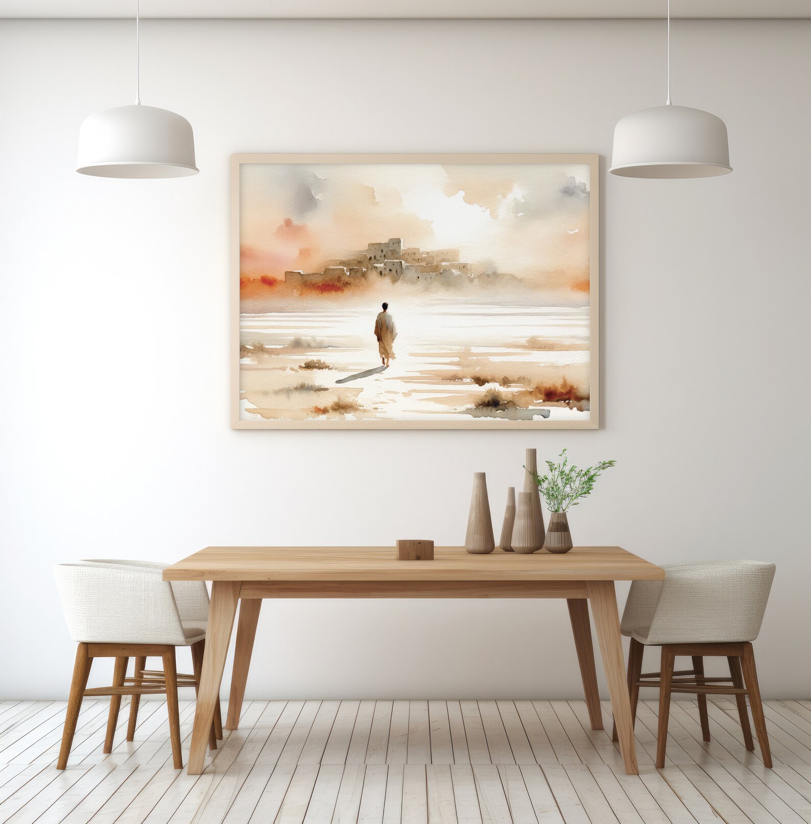 Parable of the Prodigal Son, Landscape Digital Print, Watercolor Jesus ...