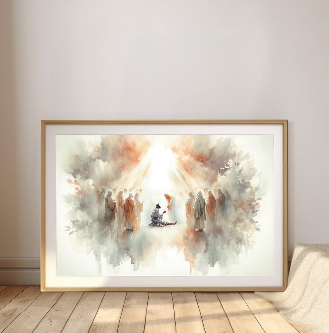 Jesus Heals the Paralytic Christian Digital Print Faithartcreation ...