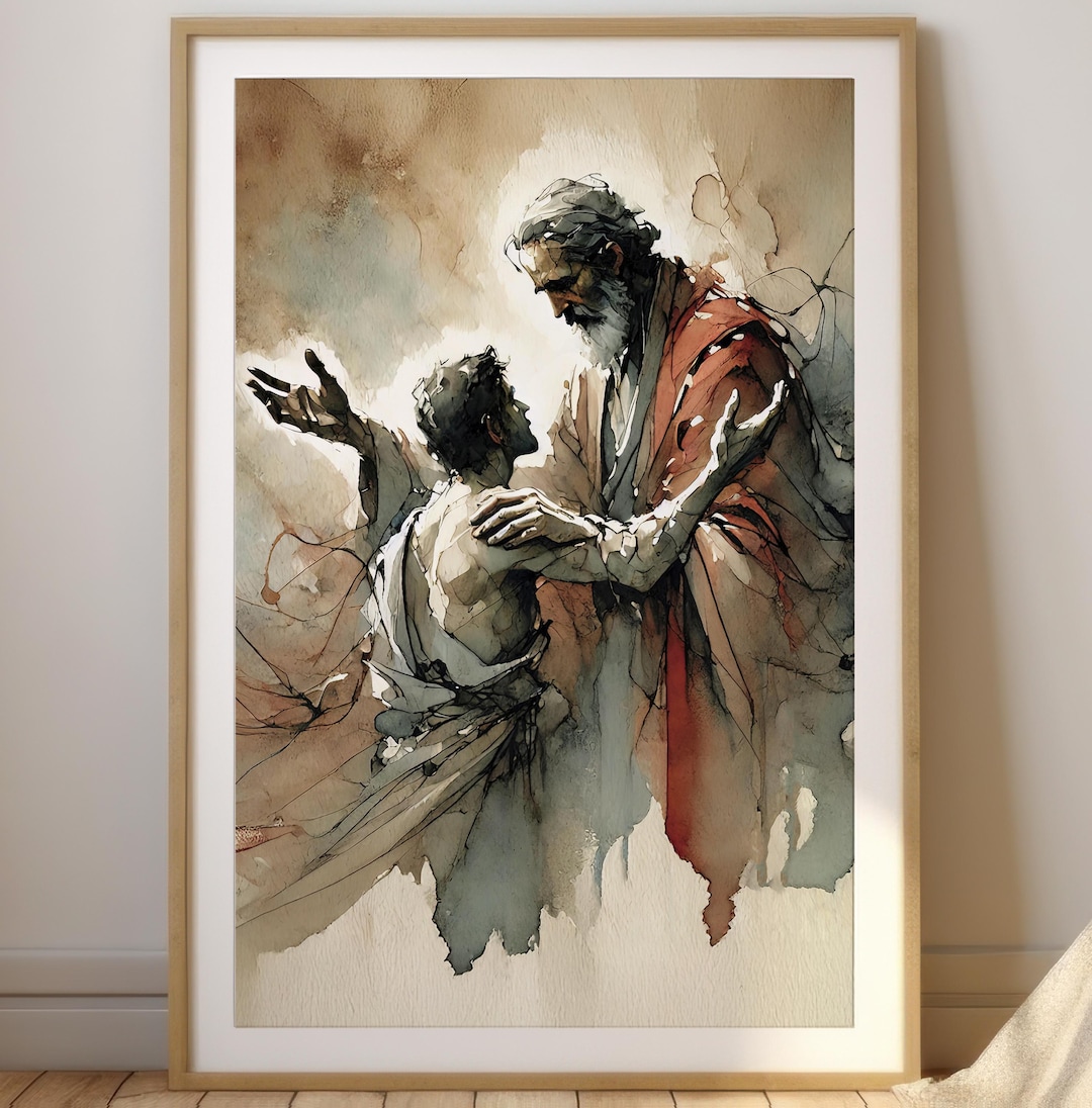 The Prodigal Son – Modern Christian Art Print of Mercy and Return - Etsy UK