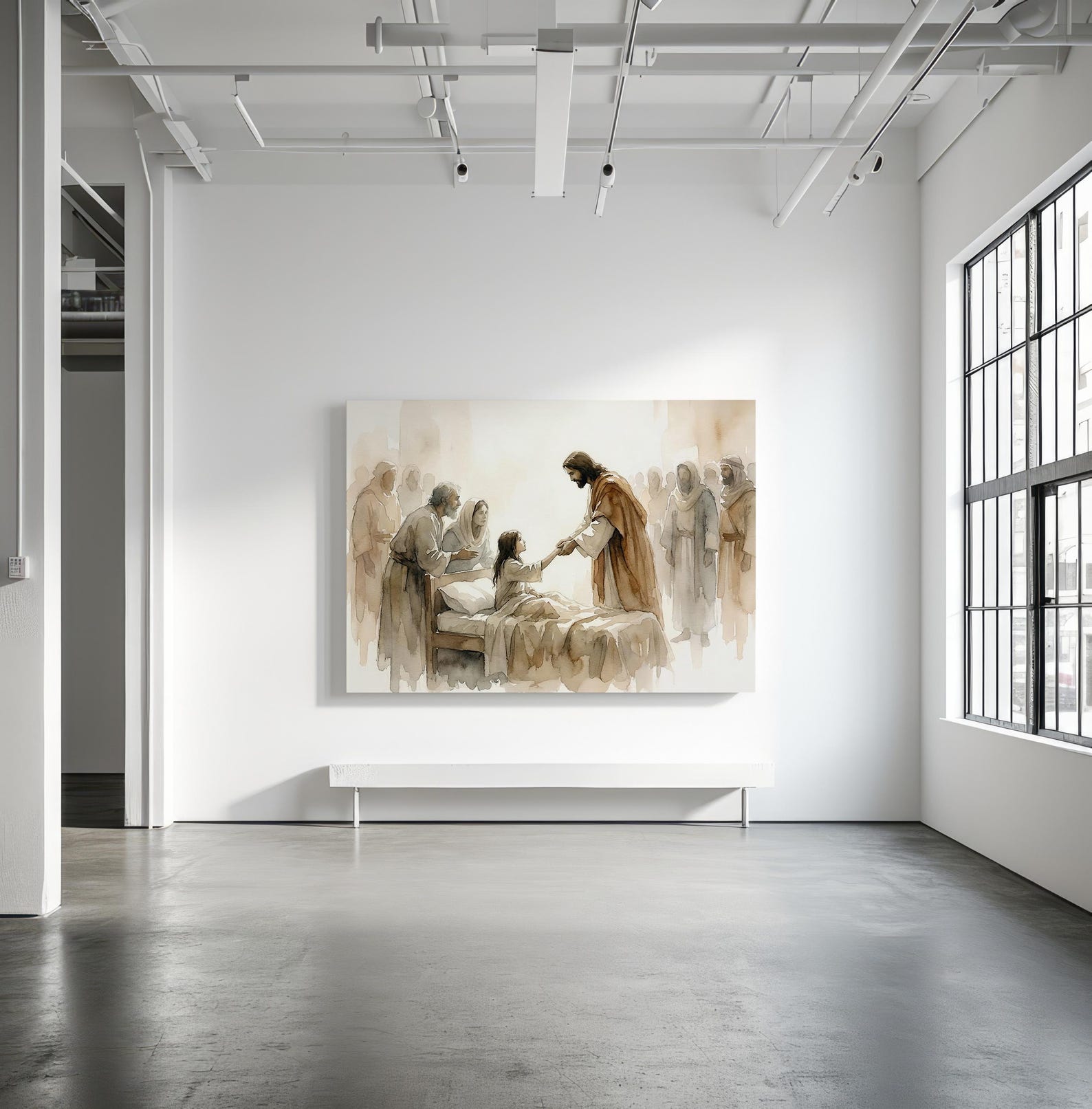 Jesus Raising Jairus’ Daughter – Talitha Koum, Christian Wall Art for ...