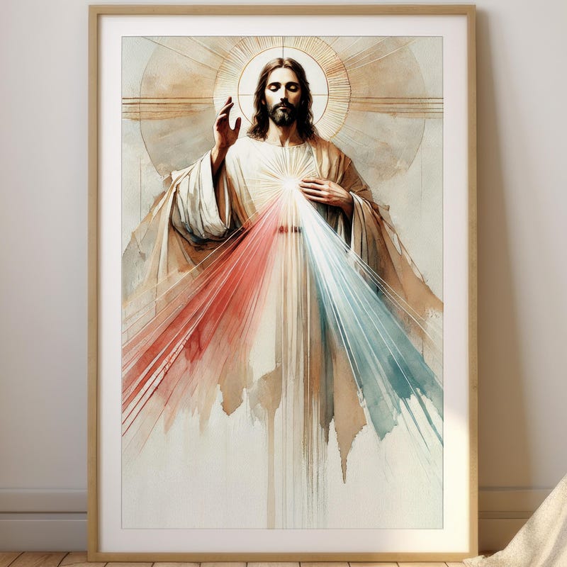 Sacred Heart of Mercy Art - Etsy UK