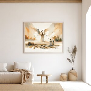 The Angelus Landscape, Digital Print, Christian Art, Sketches, Jesus ...