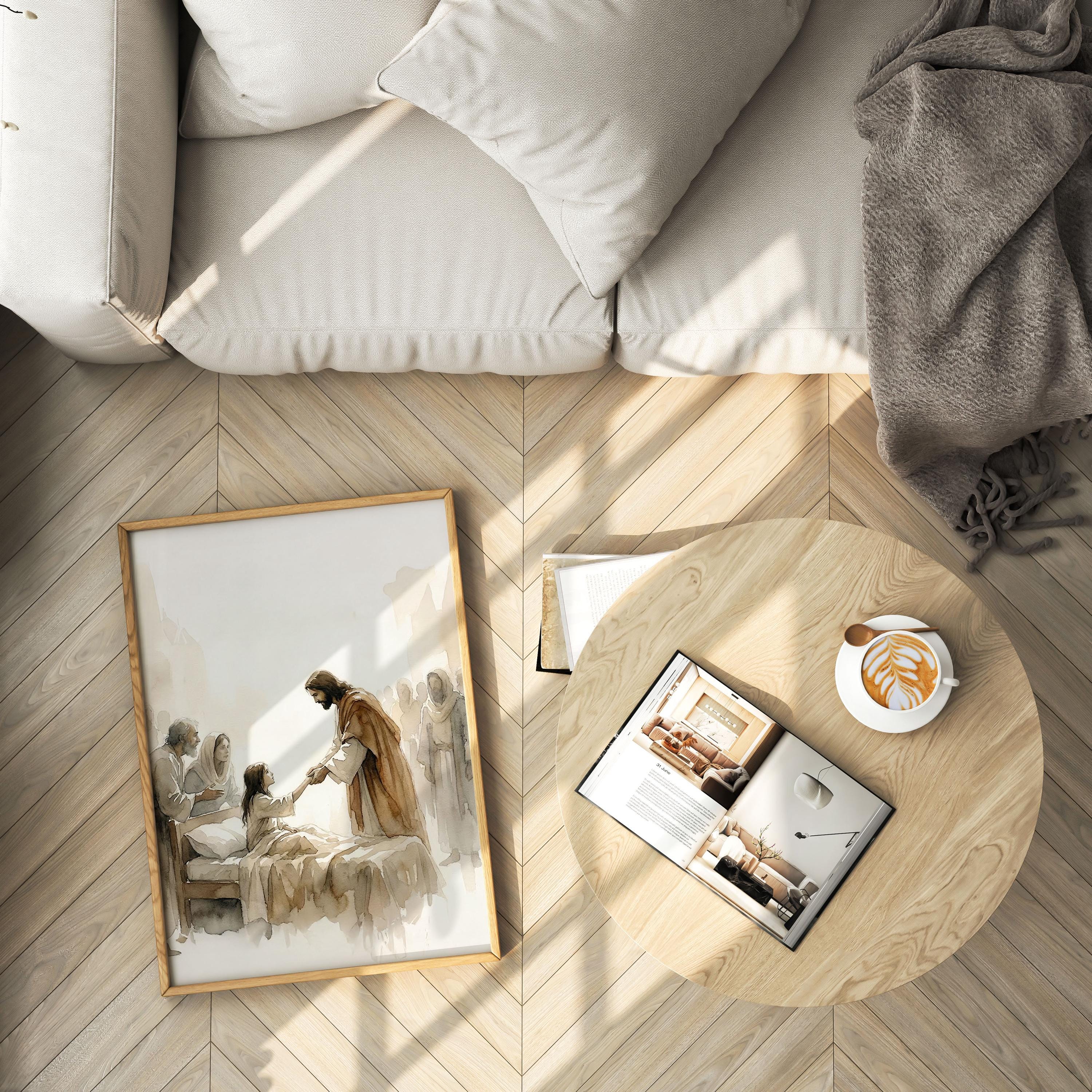 Talitha Koum – Jesus Raising Jairus’ Daughter, Christian Wall Art for ...