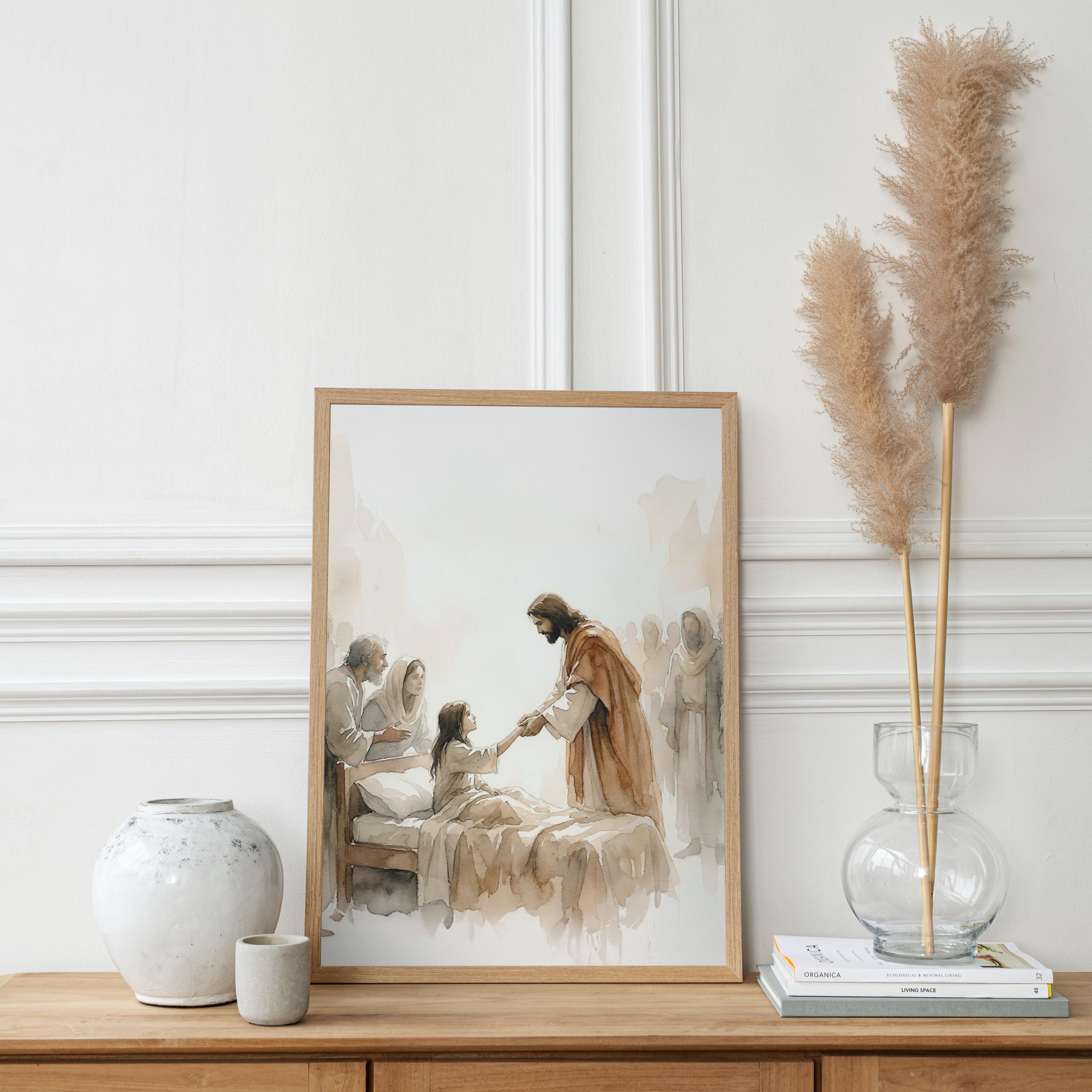 Talitha Koum – Jesus Raising Jairus’ Daughter, Christian Wall Art for ...