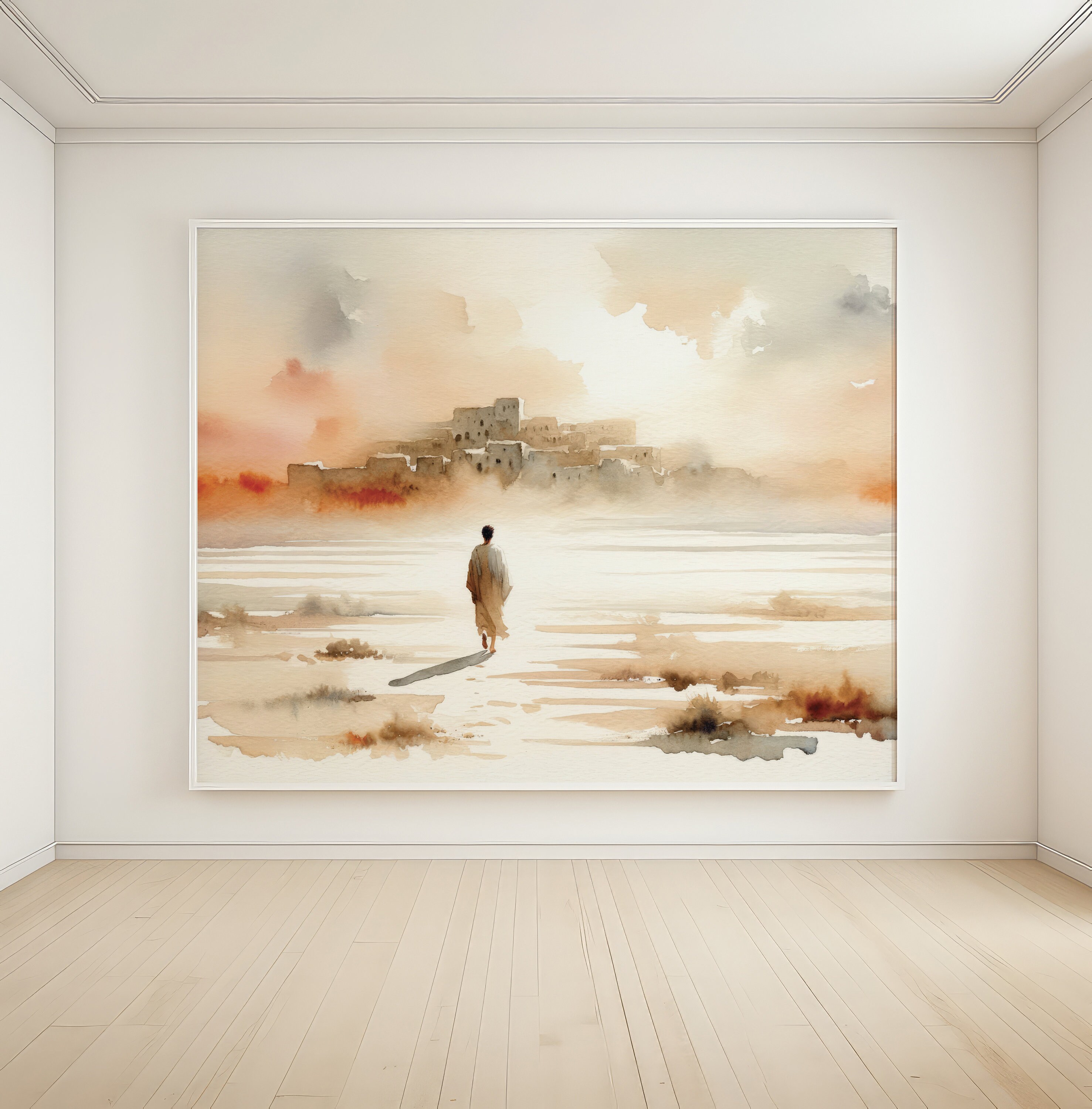 Parable of the Prodigal Son, Landscape Digital Print, Watercolor Jesus ...