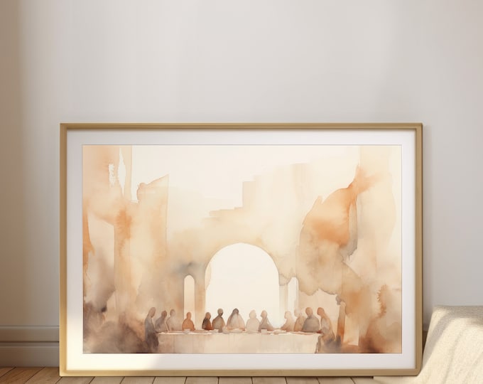 The Last Supper Jesus Apostles 12 X 16 Wall Art Print Poster Unframed