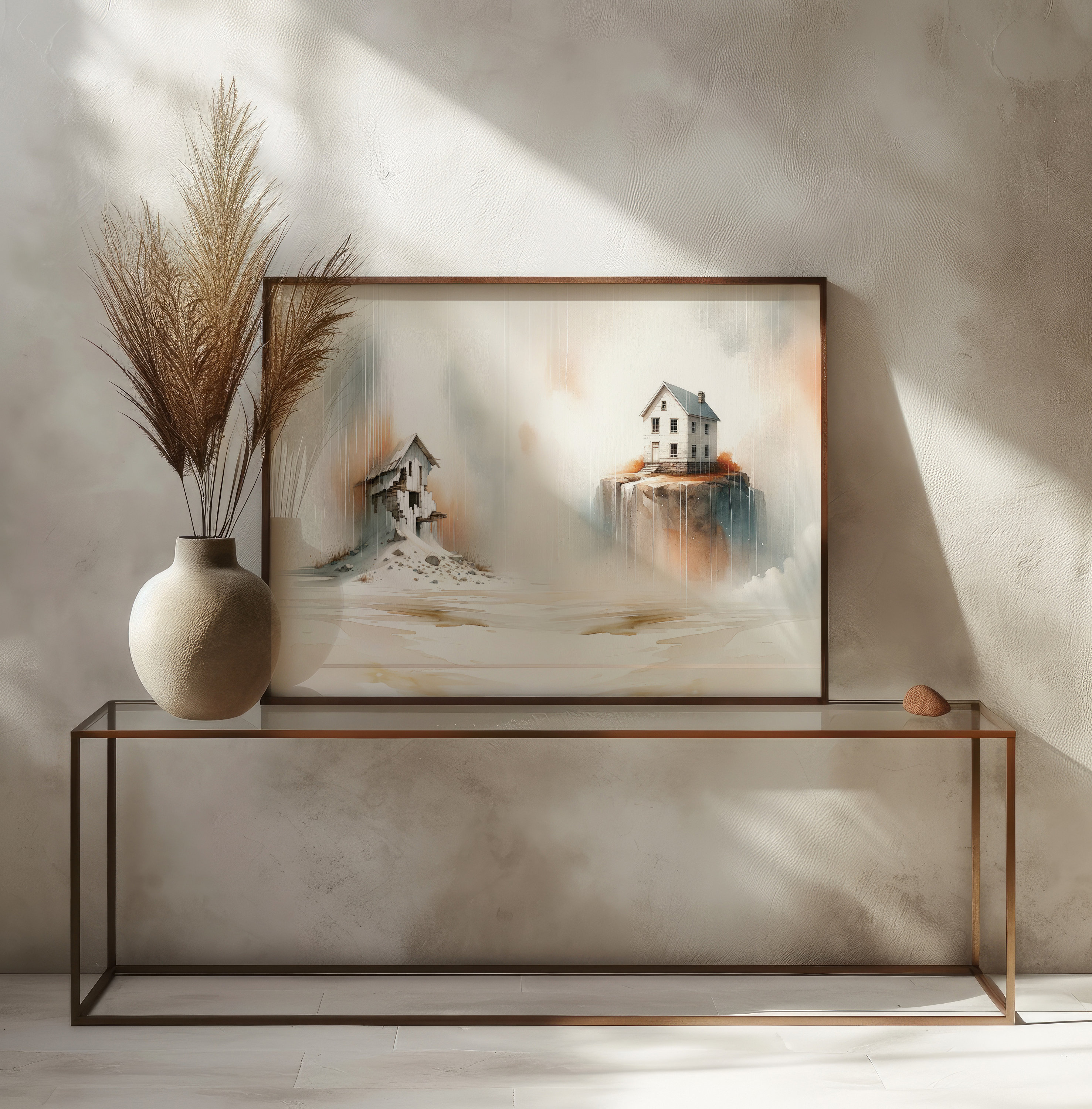 Parable of the Two Builders | Watercolor Bible Story Art | Christian ...