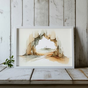 Easter Three Crosses, Landscape, Digital Print, Jesus Wall Art ...