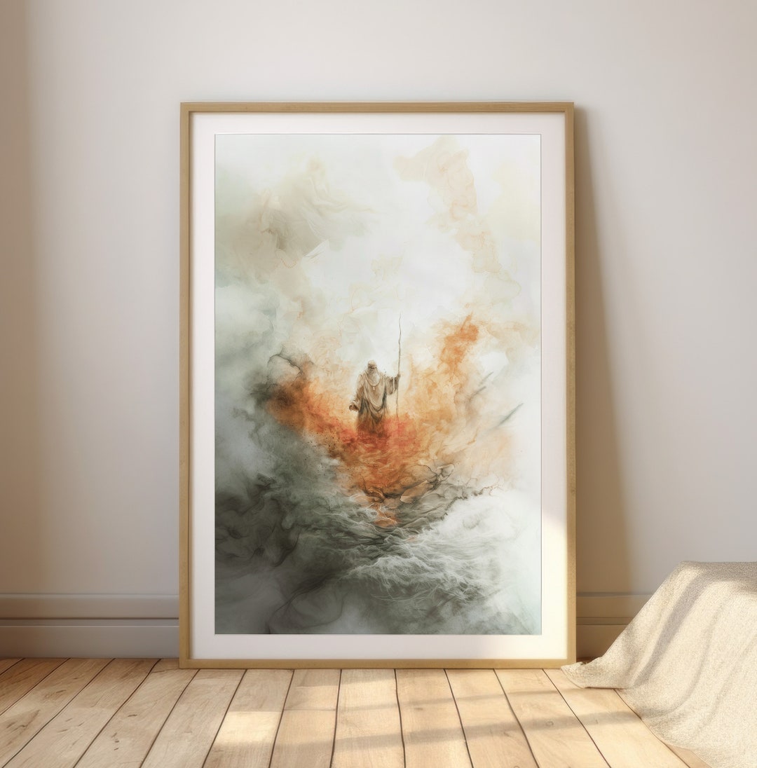Faithartcreation: Moses Parts the Red Sea, Colorful Minimalist ...