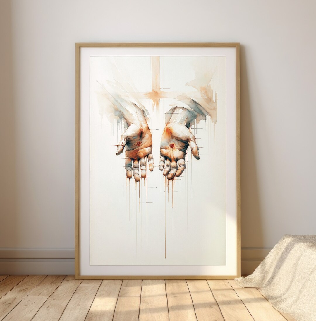 Jesus Passion Stigmata, Digital Print, Bible Sketches, Jesus Wall Art ...