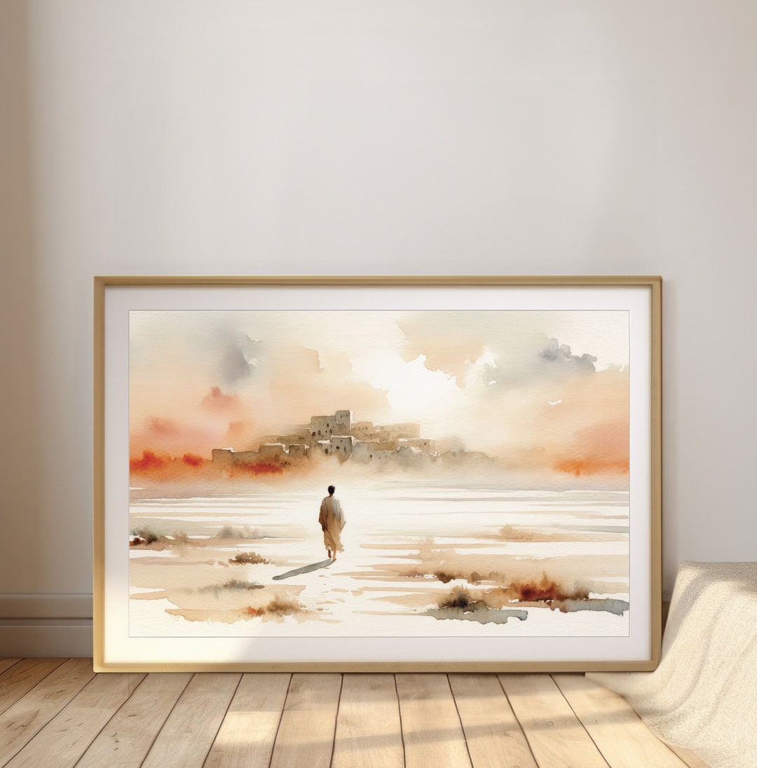 Parable of the Prodigal Son, Landscape Digital Print, Watercolor Jesus ...