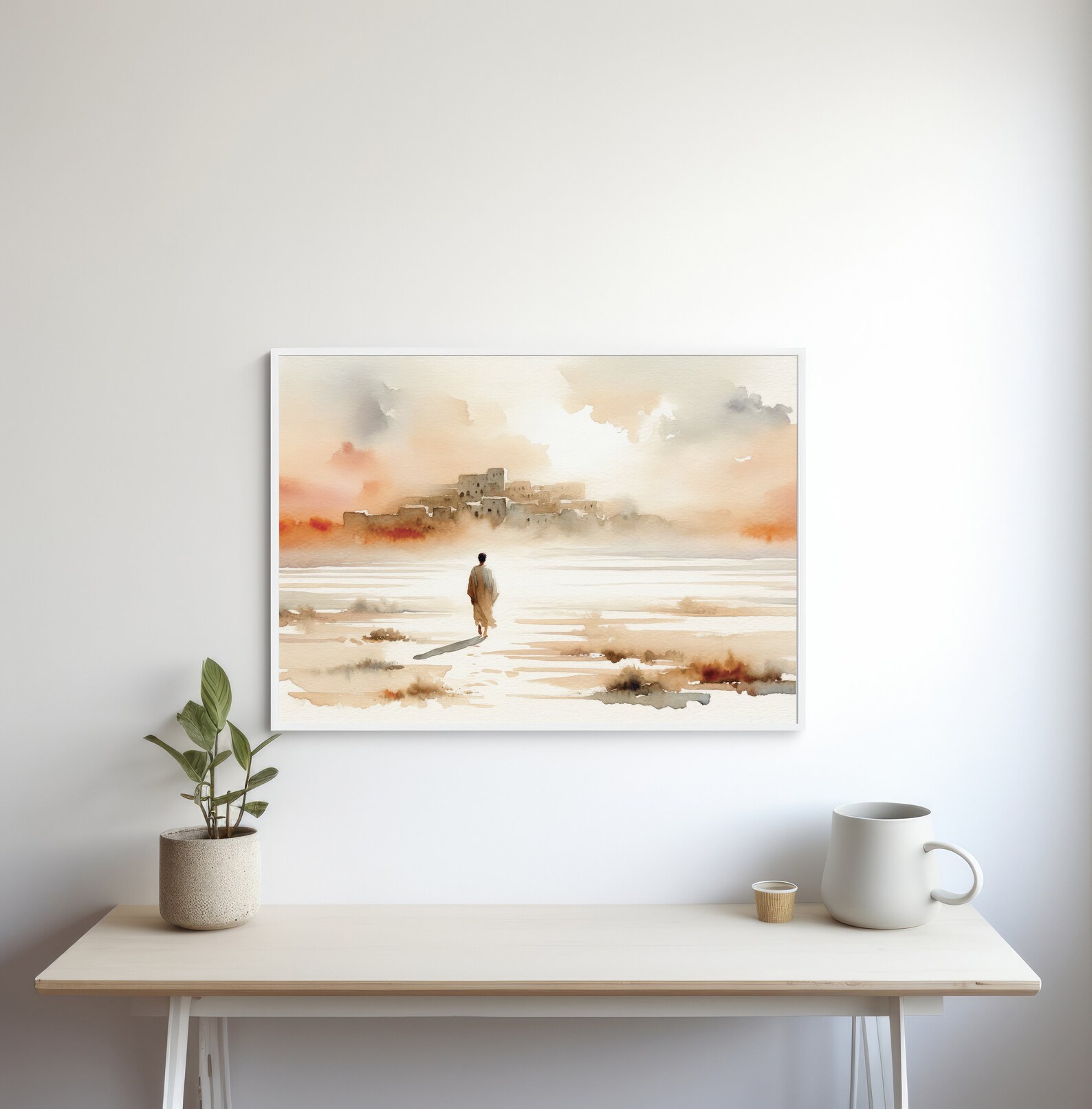 Parable of the Prodigal Son, Landscape Digital Print, Watercolor Jesus ...