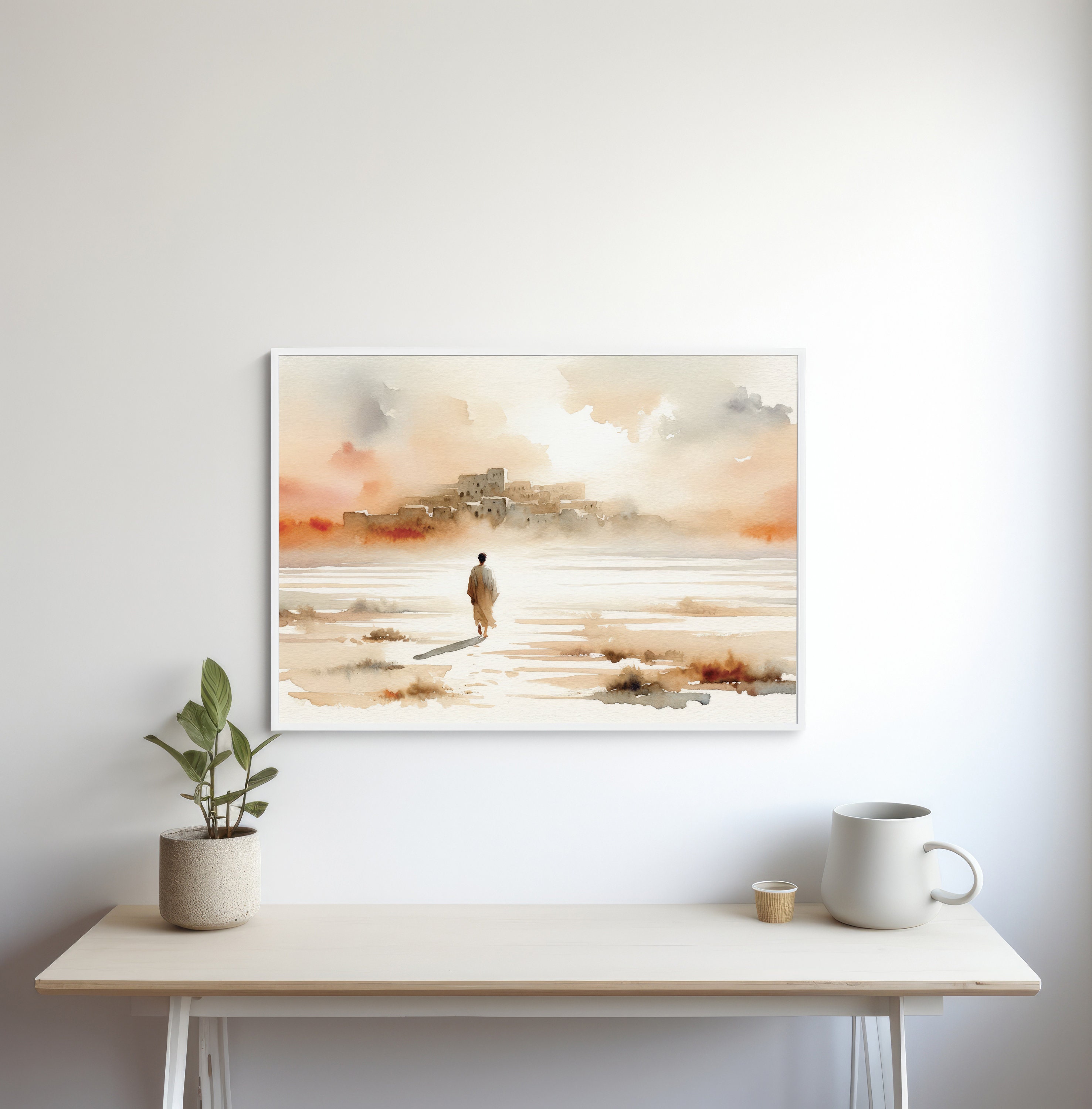 Parable of the Prodigal Son, Landscape Digital Print, Watercolor Jesus ...