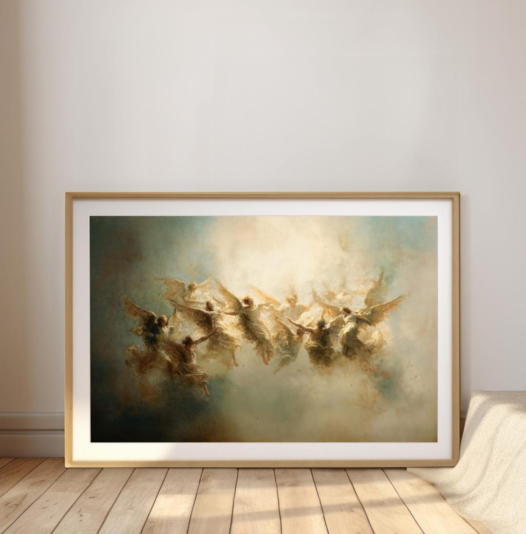 Angels Rejoicing Digital Print | Heavenly Choir Wall Art | Christian ...